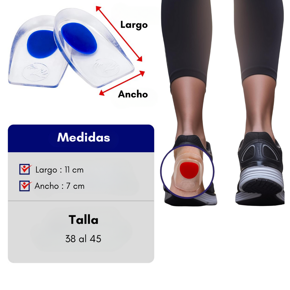 Plantillas Ortopédicas Taloneras Silicona Espolón Fascitis — Telotenemos